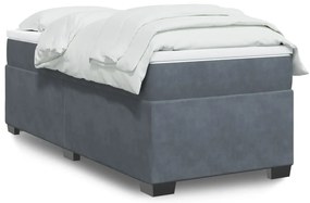Box spring postel s matrací tmavě šedá 90x200 cm samet 3285258