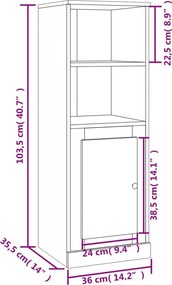 vidaXL Skříň highboard 36 x 35,5 x 103,5 kompozitní dřevo [816327] Barva: bílá s vysokým leskem