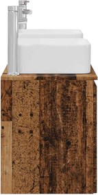 Sada koupelnových skříněk 3 ks Staré dřevo 53 x 35 x 63 cm 3405665