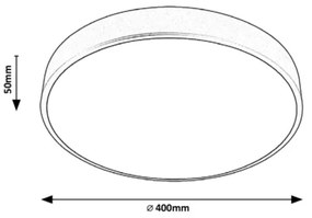 Rabalux 3315 - LED Stropní svítidlo TESIA LED/36W/230V 40 cm stříbrná