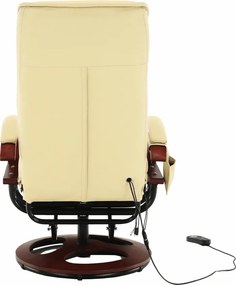 Masážní křeslo, elektrické, béžové, ARTUS