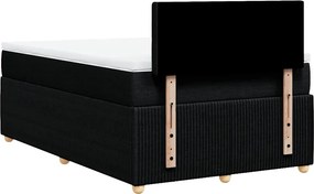 Box spring postel s matrací černá 120x200 cm textil 3287439