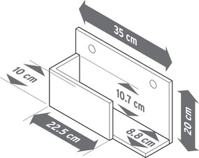 Tchibo - Sada 3 polic z masivního dřeva - barva: hnědá