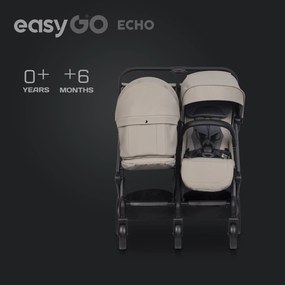 Hluboká měkká vanička pro dětský kočárek EasyGo Echo Savana Beige