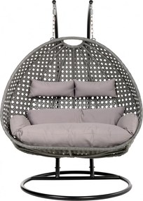 Home Deluxe Polyratanové závěsné křeslo »Twin« (šedá)