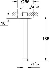 Grohe - Stropní výpusť 19 cm, chrom