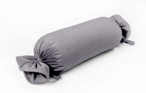 Biante Sametový polštář válec bonbon Velvet Premium SVP-013 Šedý 15x60 cm