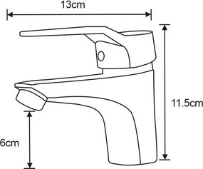 Mexen Caro umyvadlová baterie, černá, 746600-70