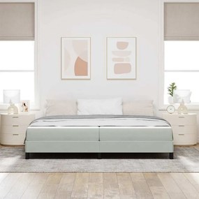 Postel s boxspringem s matrací Světle šedá 200 x 200 cm textil 3398713