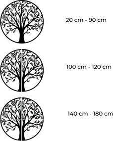 Dřevěný strom života v kruhu - moderní dekorace na zeď | SENTOP PR0217-akcia30