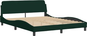 Rám postele bez matrace tmavě zelená 160 x 200 cm samet 3207932