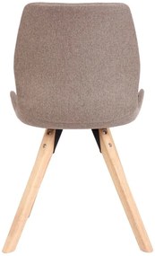 Bhm germany Jídelní židle Luna (SET 2 ks), textil, taupe
