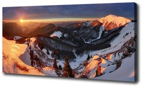 Wallmuralia Foto obraz na plátně Zima v horách 100x50