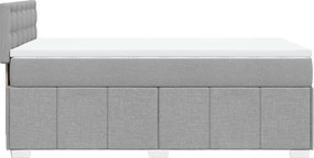 Box spring postel s matrací světle šedý 100 x 200 cm textil 3286993