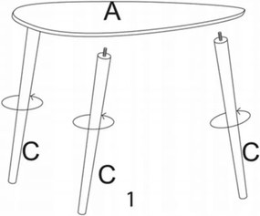 Bestent Stůl FRAGOLA 80cm