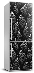 Wallmuralia Nálepka na ledničku Černo-bílé tečky 60x180 cm