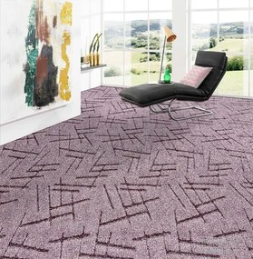 Breno Metrážový koberec NICOSIA 84 (Ultratex), šíře 400 cm, Fialová