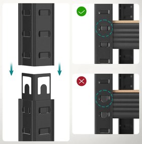 Kovový policový regál TAYLOR 5 polic 150x75 cm