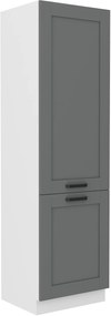 STL 60 cm skřínka vysoká pro lednici LUNA Barevné provedení LUNA: Bílá / Prachově šedá
