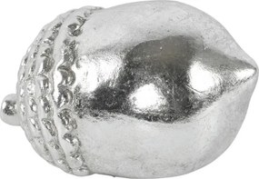 Dekorativní soška SILVER ACORN 10 cm, stříbrná
