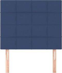 Čelo postele modré 100x5x118/128 cm látkové 3116328