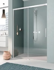 Kermi NICA - Sprchové dveře L2L 130x200 cm, levé, lesklá stříbrná/čiré sklo NIL2L13020VPK