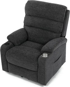 Polohovací křeslo šedé, elektrické TV-S8348 GREY2
