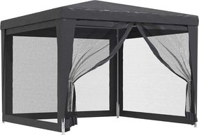 Party stan se 4 síťovanými bočnicemi antracitový 3 x 3 m HDPE 319229