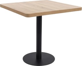 vidaXL Bistro stolek světle hnědý 80 x 80 cm MDF [286432] Barva: světle hnědá a černá