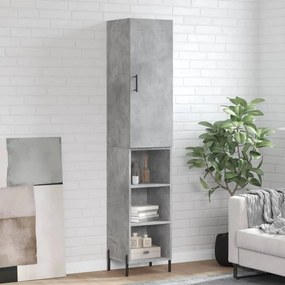 Skříň highboard betonově šedá 34,5x34x180 cm kompozitní dřevo 3198989