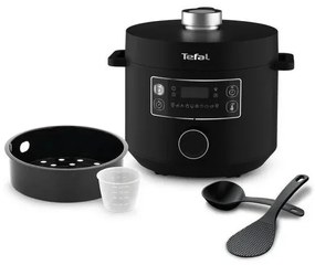 Tefal - Multifunkční elektrický hrnec TURBO CUISINE 4,8 l 1090W/230V černá