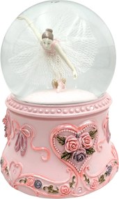 Madrid Magnificence Hudební skříňka Tančící baletka ve skleněné kouli 15 cm – MG-963