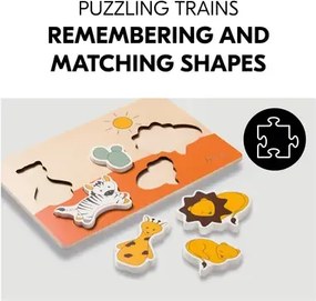 Hauck dřevěné Puzzle vkládací Puzzle N Fit Safari