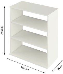 Kondela Regál, bílá, RESITA TYP 4