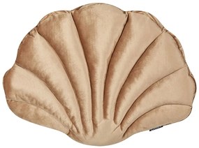 Sametový polštář 47 x 35 cm béžový CONSOLIDA Beliani