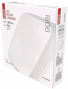 Bílé LED stropní svítidlo 28x28 cm Dori – EMOS