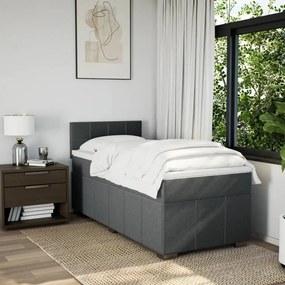 Box spring postel s matrací tmavě šedá 80 x 200 cm textil 3289196