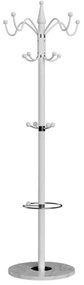 Casaria Stojanový věšák TENZY s mramorovým podstavcem, 37x173cm, bílá