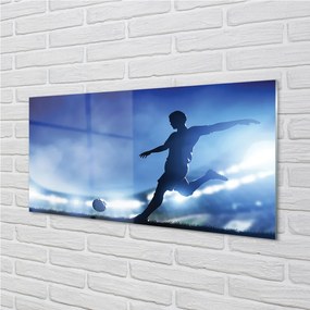 akrylový obraz Modré světlo muž 100x50 cm