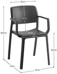 Kondela Stohovatelná židle, černá, DENTON