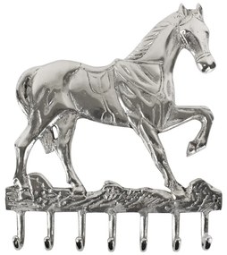 Stříbrný nástěnný věšák kůň Horse - 4*36*41,5cm