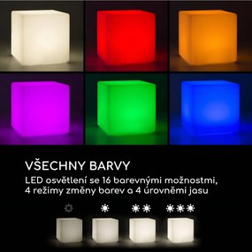 Blumfeldt Shinecube XL svíticí kostka 40x40x40 cm 16 barev LED 4 světelné režimy bílá