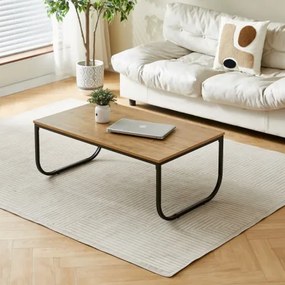 Konferenční stolek MDF divoký dub černý kov CT-622 OAK