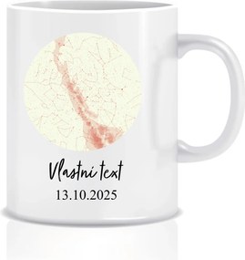 Personalizovaný klasický bílý keramický hrníček 300 ml s hvězdnou mapou