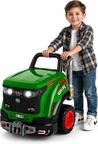 LEAN Toys Traktor na natahování – Malý kutil, světla, zvuky, vodní pára