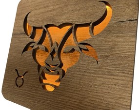 Li-Go Znamení "Býk" lampa 19x19cm provedení povrchu: dub světlý