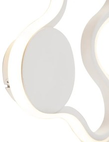 Moderní nástěnná lampa bílá včetně LED - Plomp