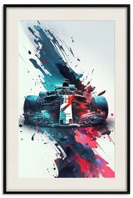 Plakát Auto formule 1 - závodní vůz v kapkách barvy
