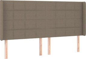 Box spring postel s matrací a LED taupe 160x200 cm textil 3138889