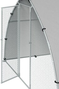 PawHut Velká Kurníková Klientela Pro Kuřata 5.75m² S UV-Ochrannou Střechou, Mřížková Oplocení 3.04D x 1.9Š x 2.2V m, Galvanizovaná Ocel, Zámek Dveře,…